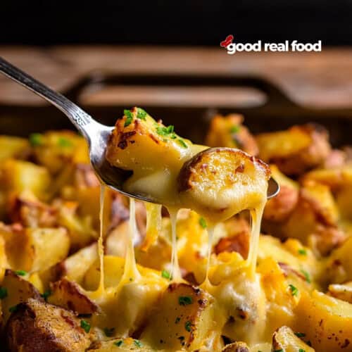 Cheesy Roasted Potatoes - Good Real Food