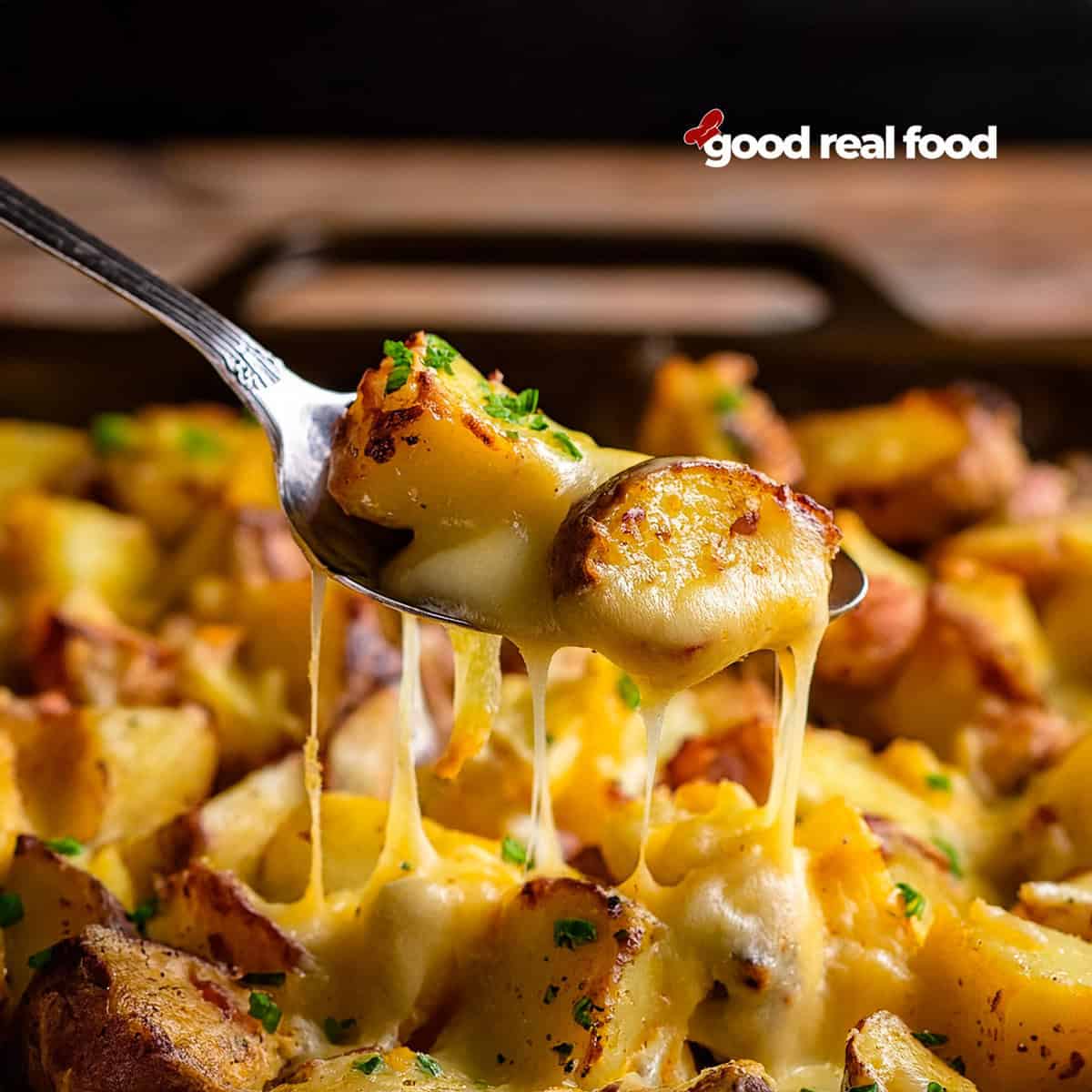 Cheesy Roasted Potatoes - Good Real Food