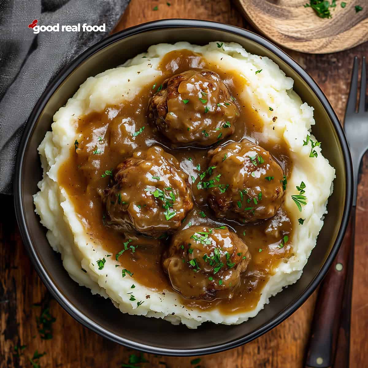 Salisbury Steak Meatballs - Good Real Food