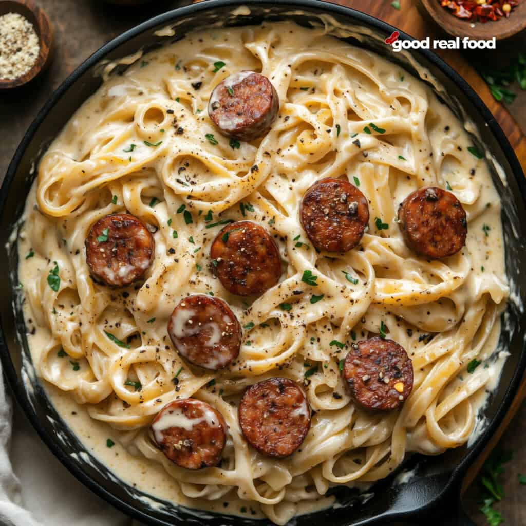 Smoked Sausage Cajun Alfredo - Good Real Food