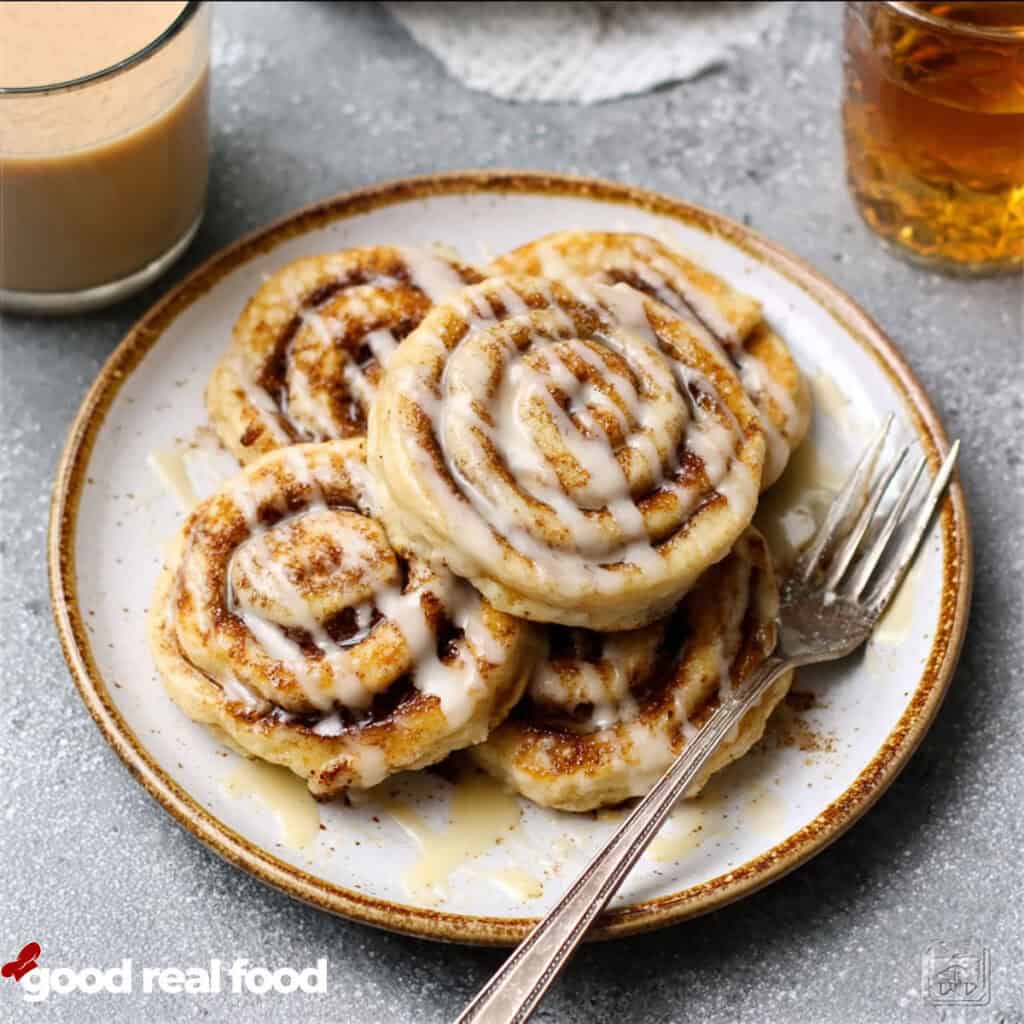 Cinnamon Roll Pancakes - Good Real Food